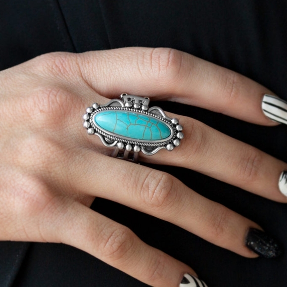 paparazzi | Jewelry | Paparazzi Leave No Trace Turquoise Ring | Poshmark